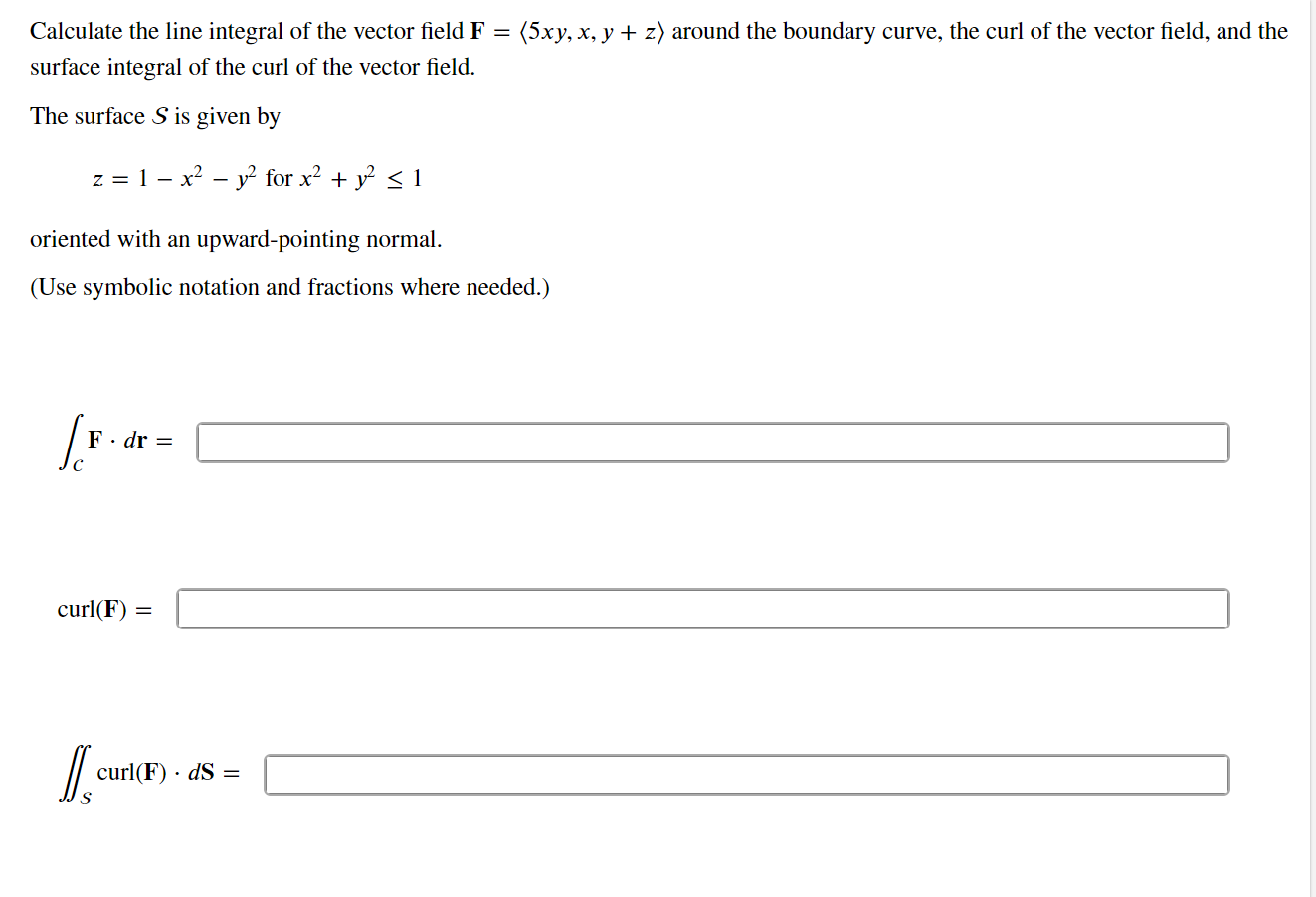 Solved Calculate the line integral of the vector field \\( | Chegg.com