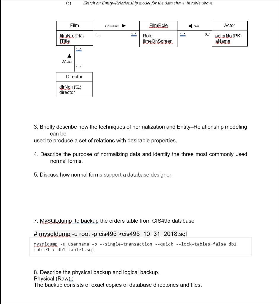 Solved SQL How to normalize the table (3 norm form). Form, | Chegg.com