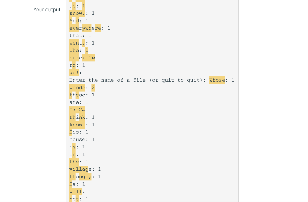 Solved 8.6 LAB: Modify Dictionary to count words A useful | Chegg.com