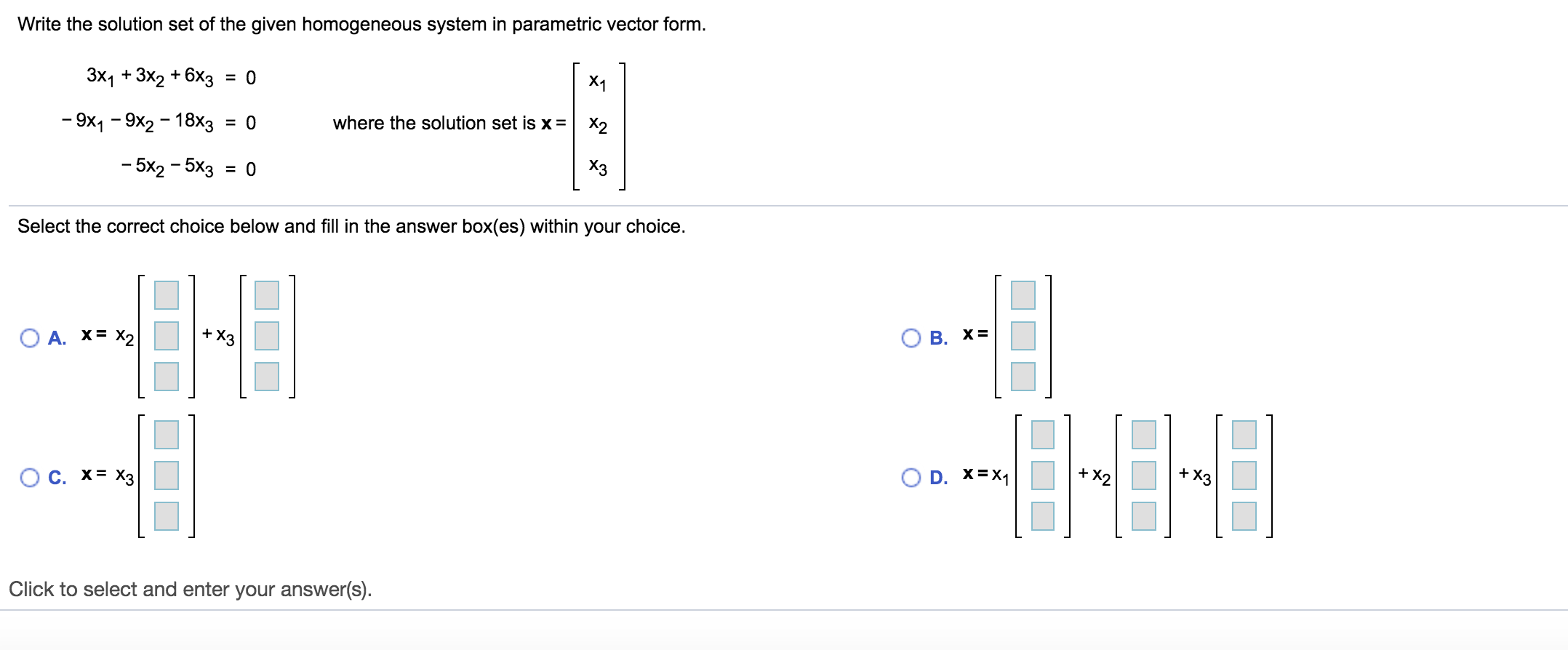 Solved Write the solution set of the given homogeneous | Chegg.com