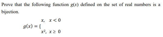 Solved Prove that the following function g(x) defined on the | Chegg.com