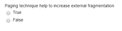 Solved Paging technique help to increase external | Chegg.com