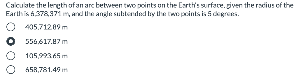 Solved Calculate the length of an arc between two points on | Chegg.com