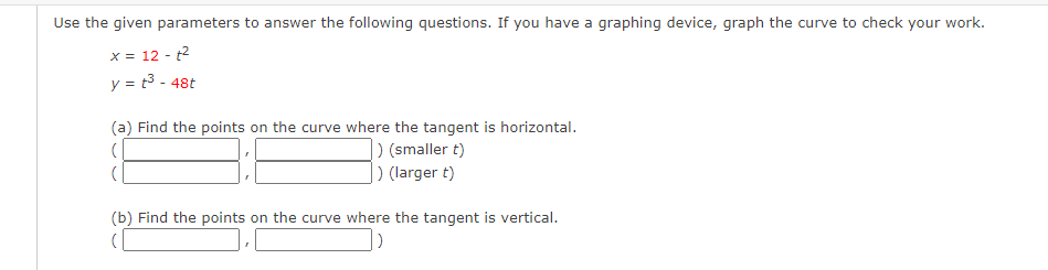 Solved Use the given parameters to answer the following | Chegg.com
