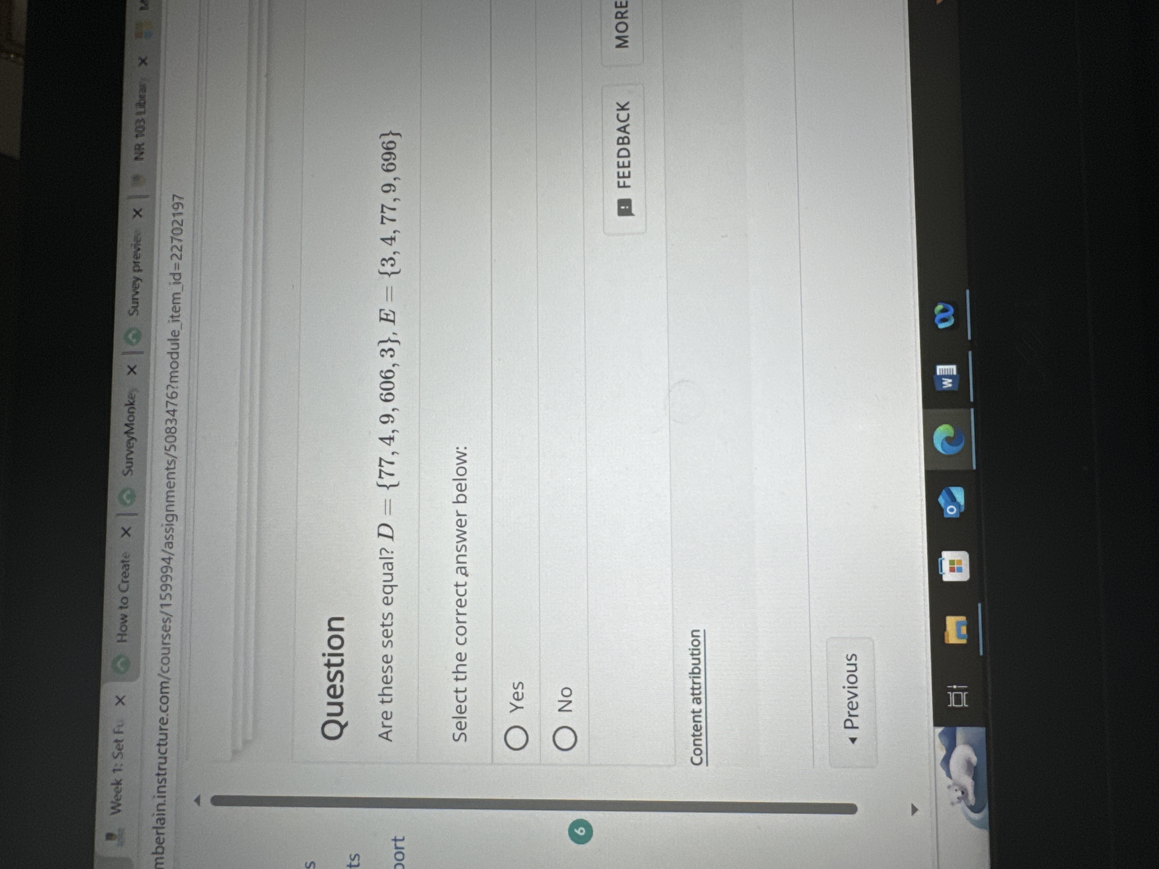 Solved QuestionAre these sets equal? | Chegg.com