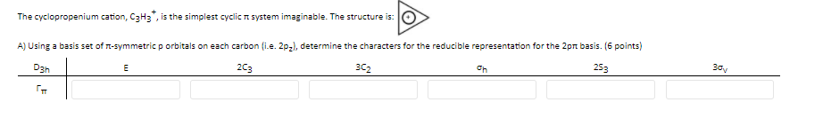 Solved The cyclopropenium cation, C3H3*, is the simplest | Chegg.com