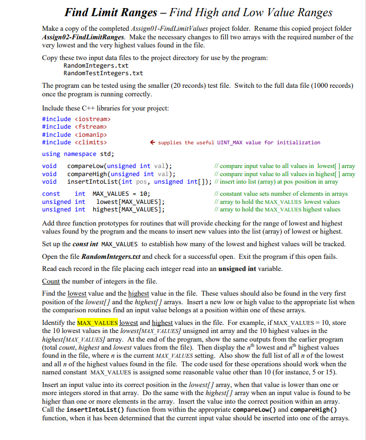 Solved Find Limit Ranges – Find High and Low Value Ranges | Chegg.com