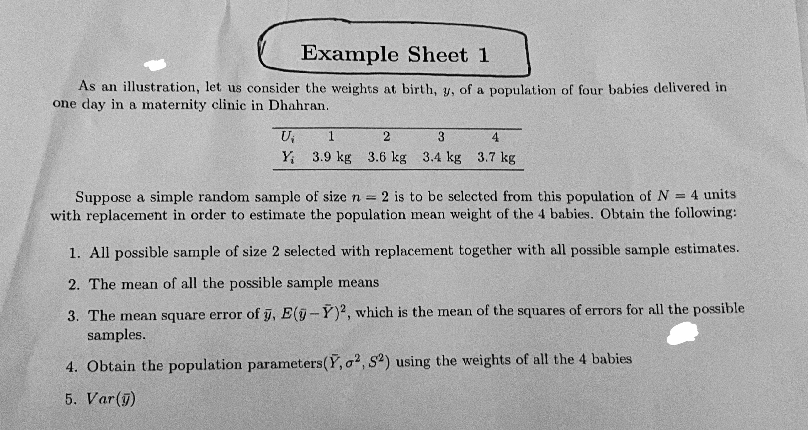 Example Sheet 1As an illustration, let us consider | Chegg.com