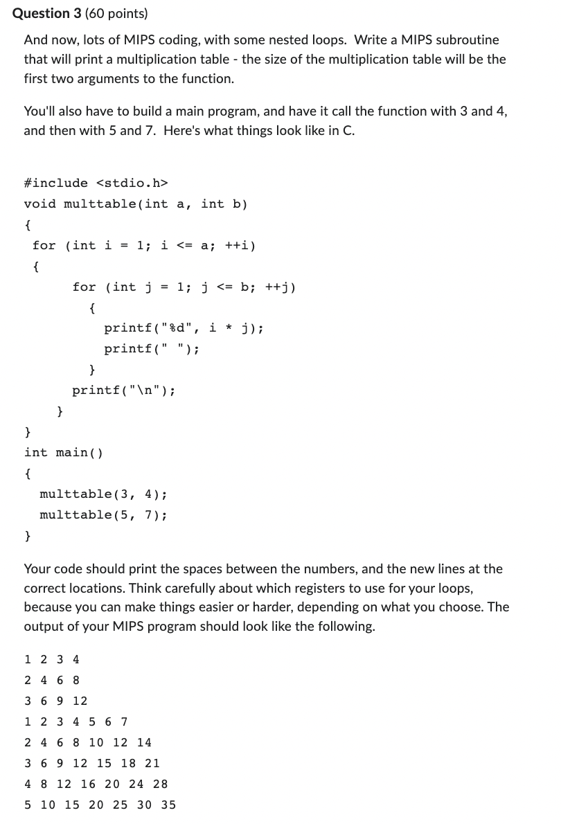 Solved Convert the C code to MIPS. Do not make a whole new | Chegg.com