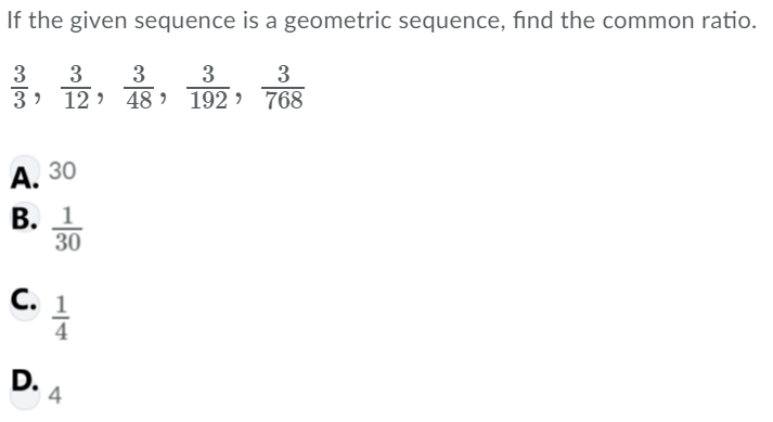 Solved If the given sequence is a geometric sequence, find | Chegg.com