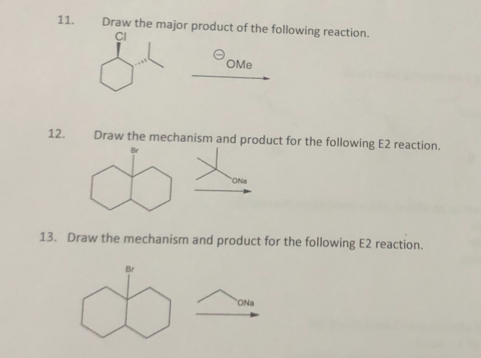 Solved Draw the major product of the following reaction.Draw | Chegg.com