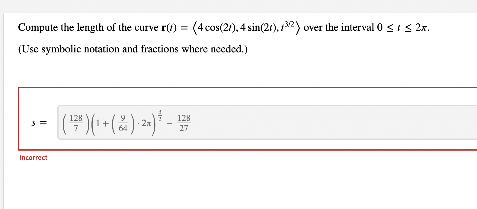 Solved Compute the length of the curve | Chegg.com