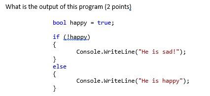 Solved What is the output of this program (2 points) bool | Chegg.com