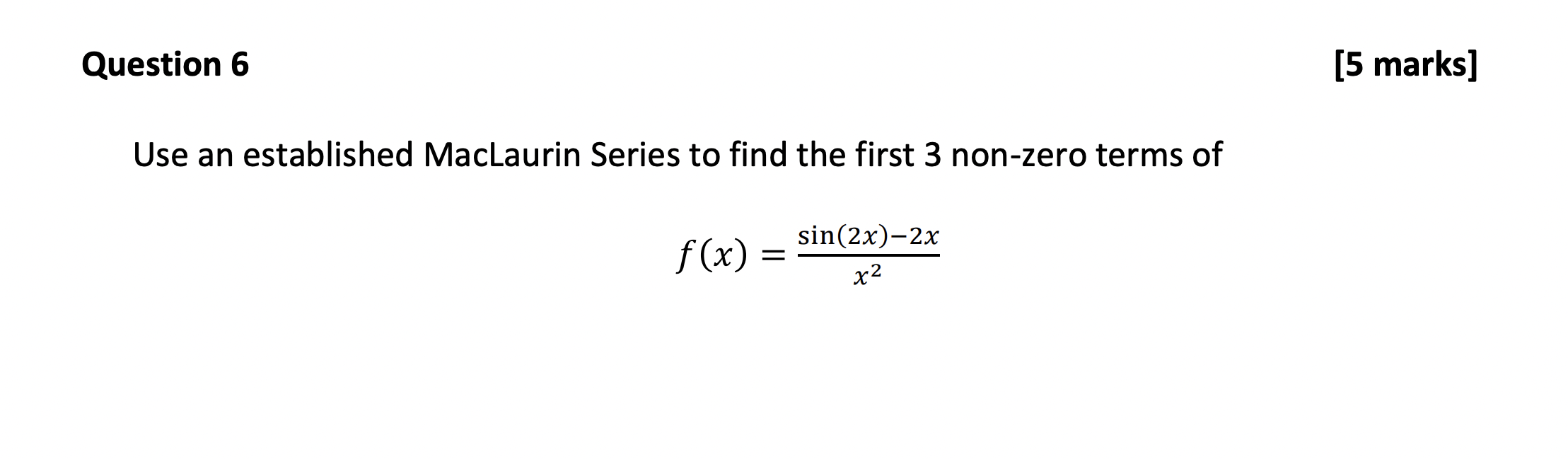 Solved Use an established MacLaurin Series to find the first | Chegg.com