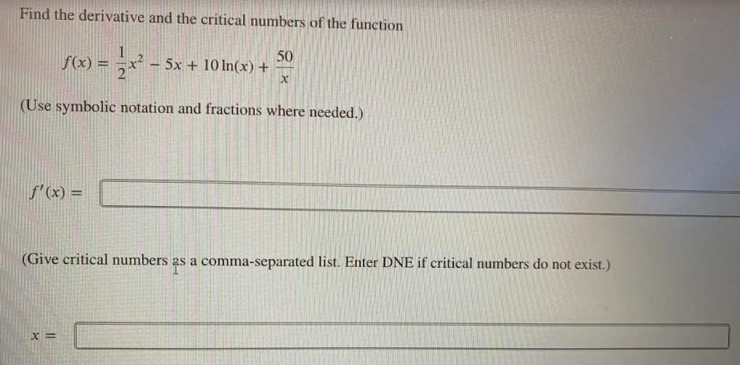 Solved Find the derivative and the critical numbers of the | Chegg.com
