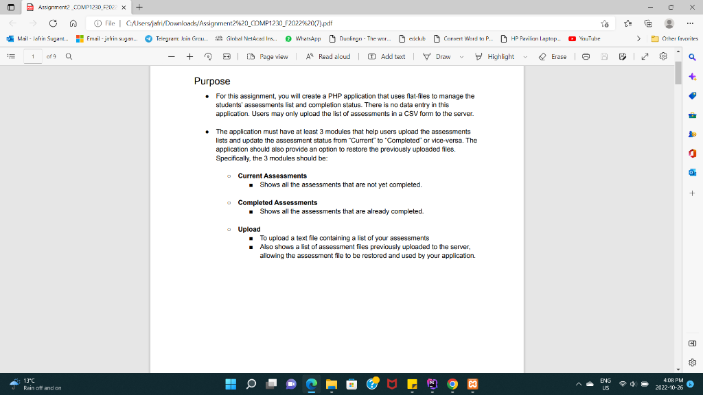 Solved Puгpose - For this assignment, you will create a PHP | Chegg.com