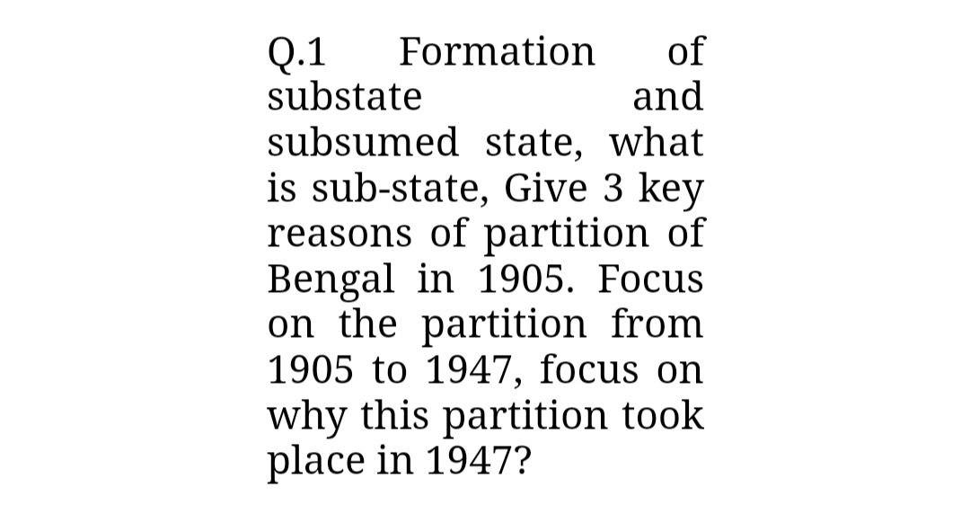 Solved Q.1 Formation of substate and subsumed state, what is | Chegg.com