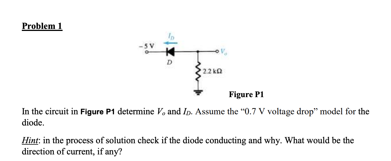 Solved Problem 1 P1 In the circuit in Figure P1 determine Vo | Chegg.com