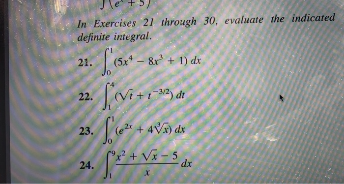 Solved In Exercises 21 through 30, evaluate the indicated | Chegg.com