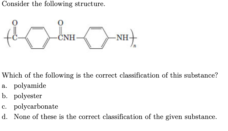 Solved Consider the following structure. -NH -CNH- Which of | Chegg.com