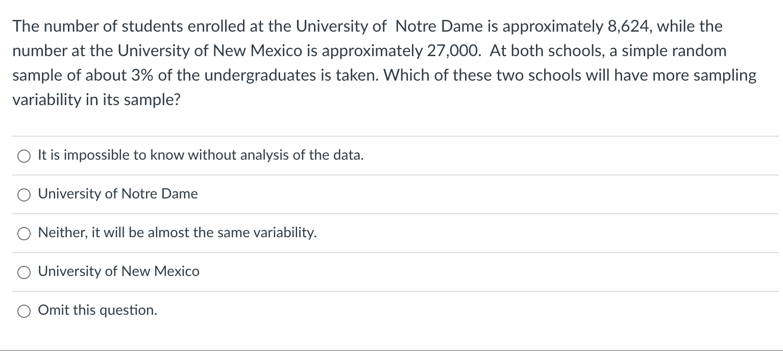Solved The number of students enrolled at the University of | Chegg.com