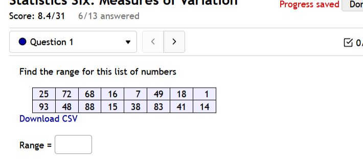 Solved Progress saved Score: 8.4/31 6/13 answered Find the | Chegg.com
