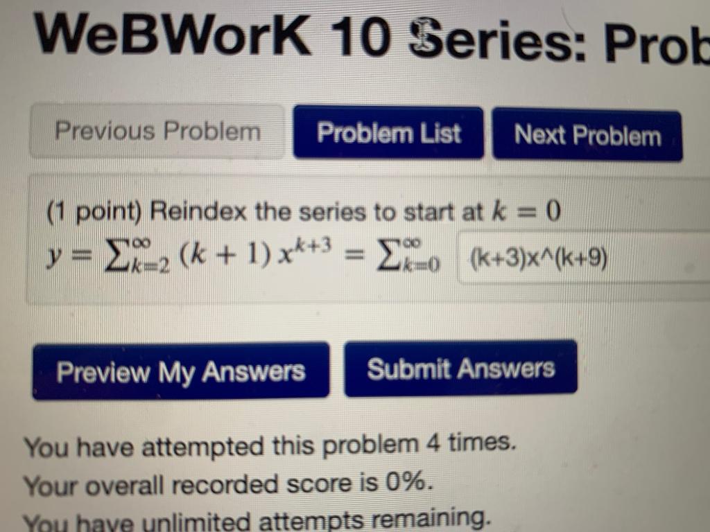 Solved WebWork 10 Series: Prot Previous Problem Problem List | Chegg.com