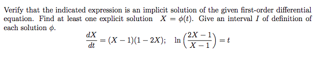 Solved Verify That The Indicated Expression Is An Implicit