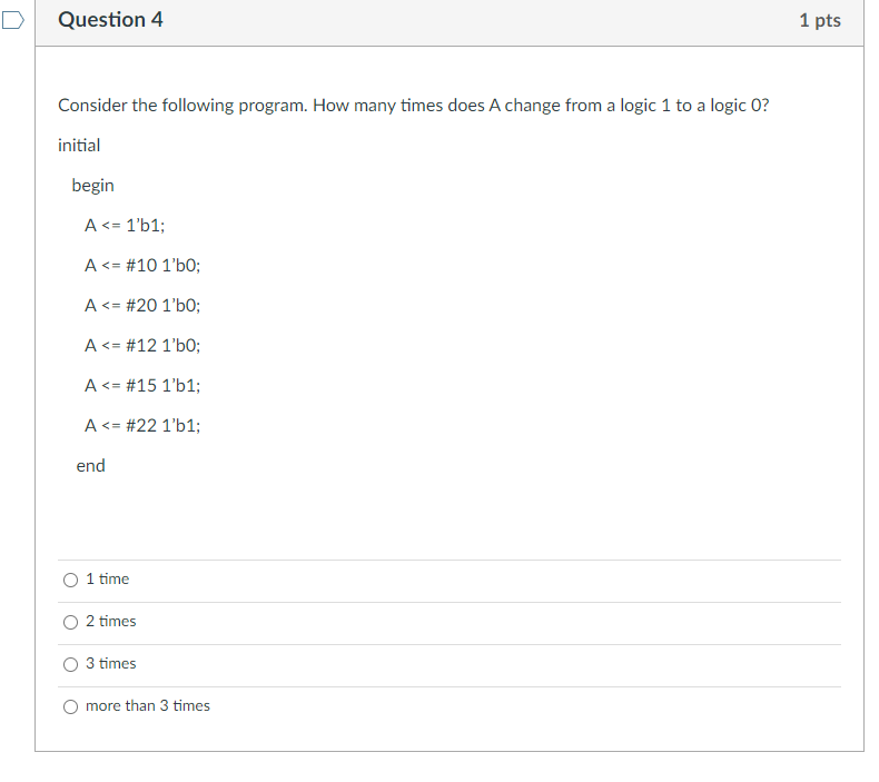 Solved Consider the following program. How many times does A | Chegg.com
