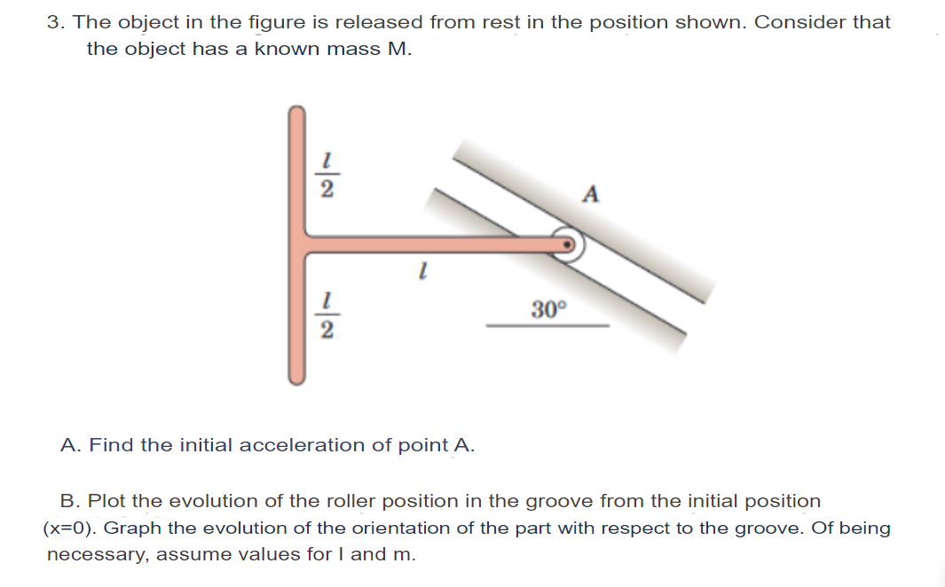 3. ﻿The object in the figure is released from rest in | Chegg.com