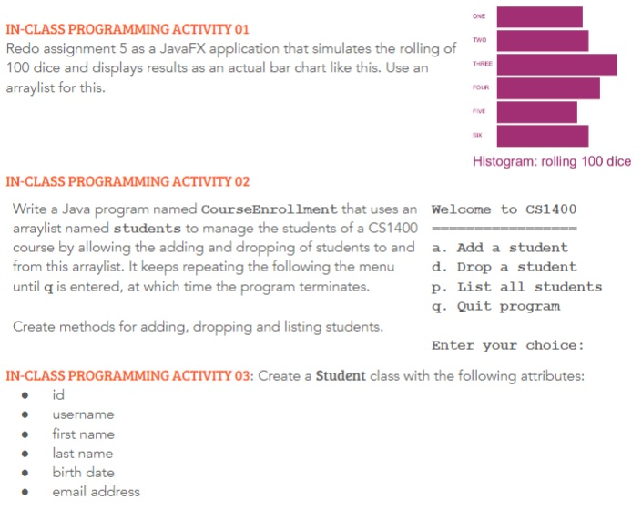 Solved ONE IN-CLASS PROGRAMMING ACTIVITY 01 Redo assignment | Chegg.com