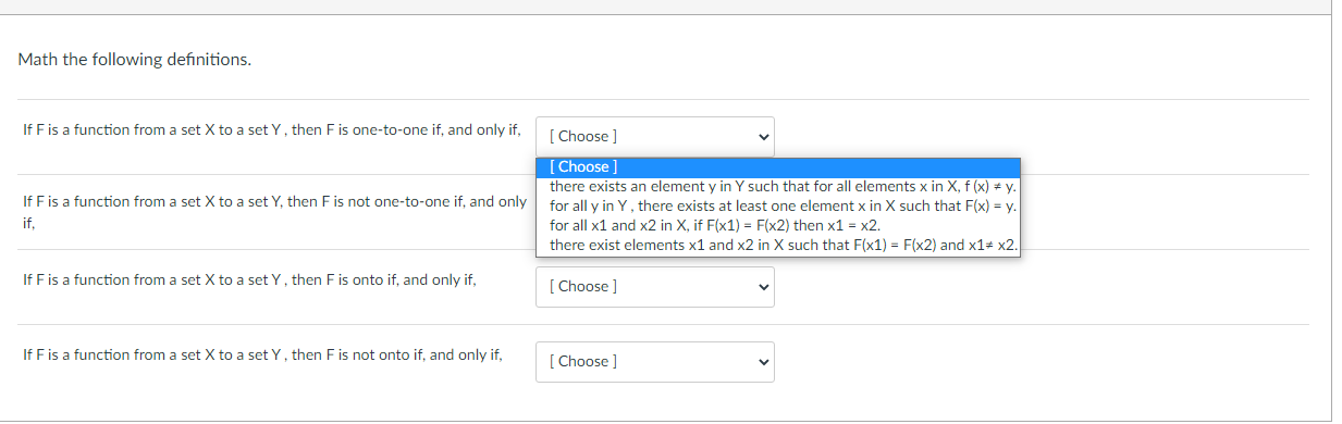 Solved Math the following definitions. If Fis a function | Chegg.com