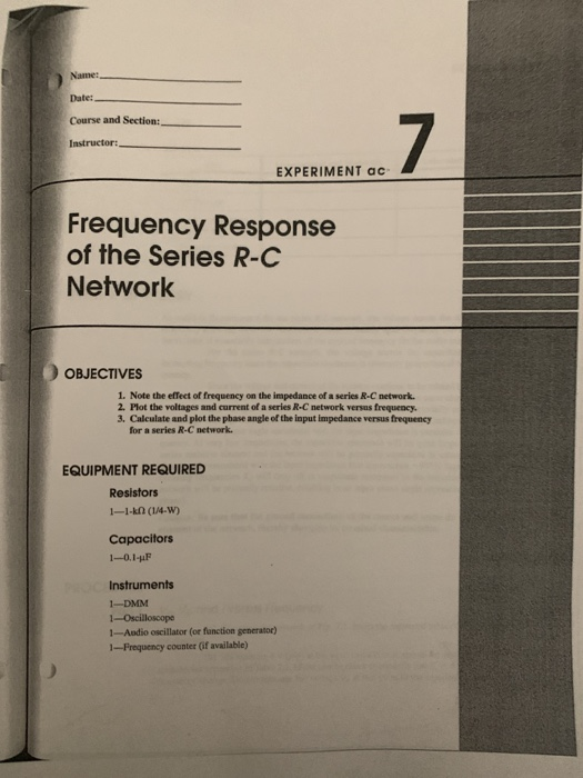 Solved Name: Date: Course and Section: Instructor: | Chegg.com