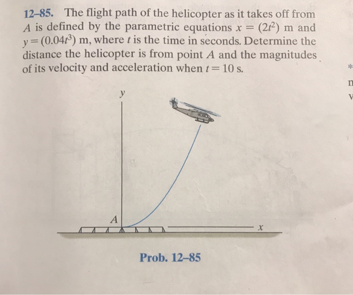 Solved The flight path of the helicopter as it takes off | Chegg.com