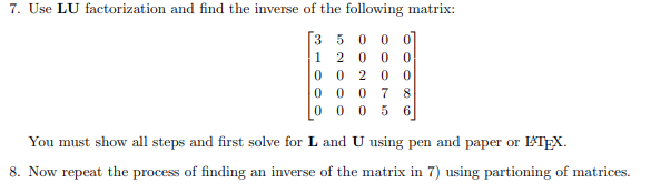 Solved 8. Now repeat the process of finding an inverse of | Chegg.com