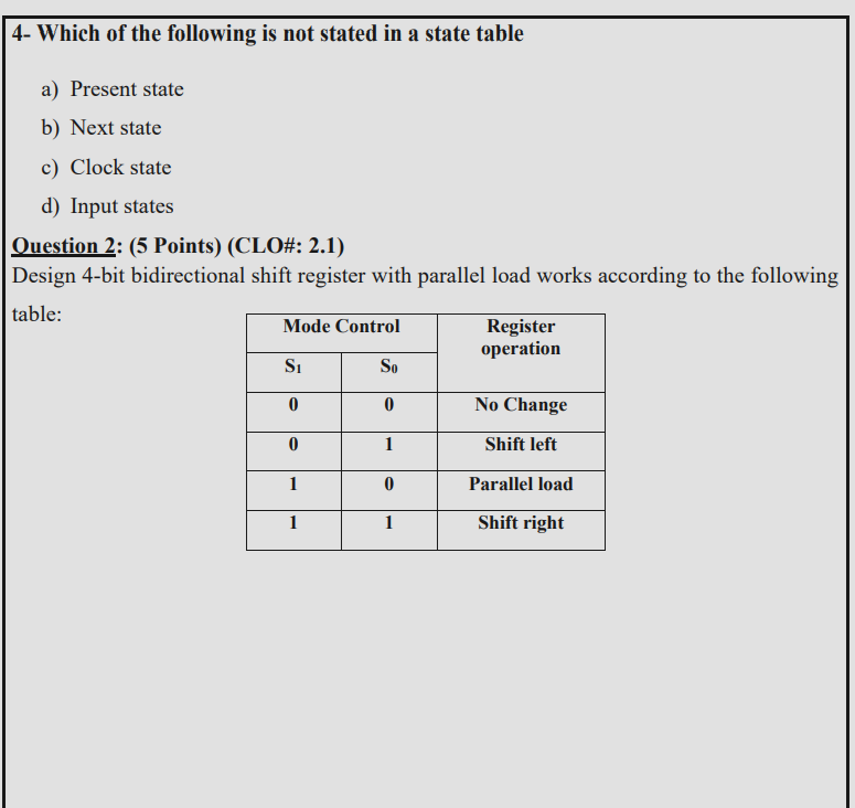 Solved 4- Which of the following is not stated in a state | Chegg.com