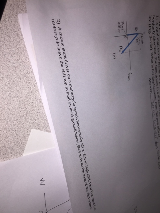 Solved 1) A rural mail ca northerly direction. She then | Chegg.com