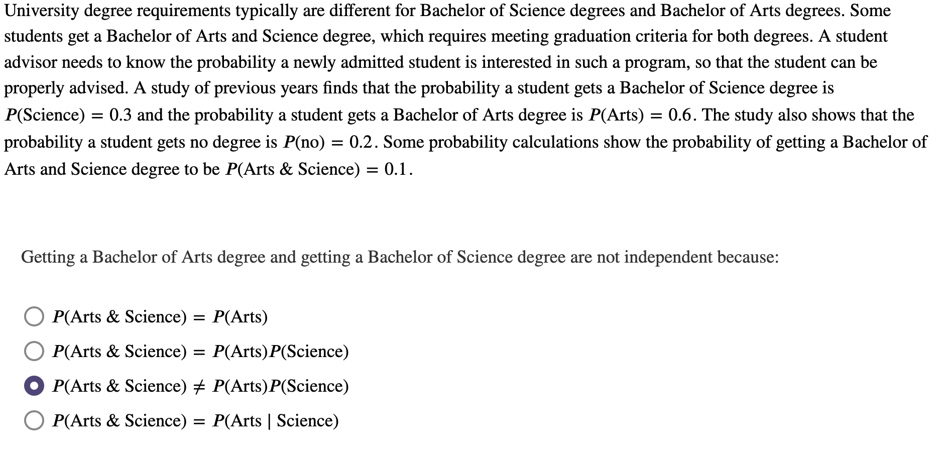 Solved University degree requirements typically are | Chegg.com