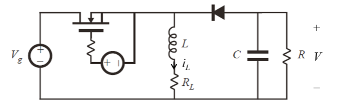 Solved The buck-boost converter shown below is implemented | Chegg.com