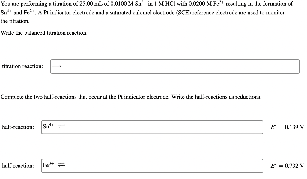 Solved You are performing a titration of 25.00 mL of | Chegg.com