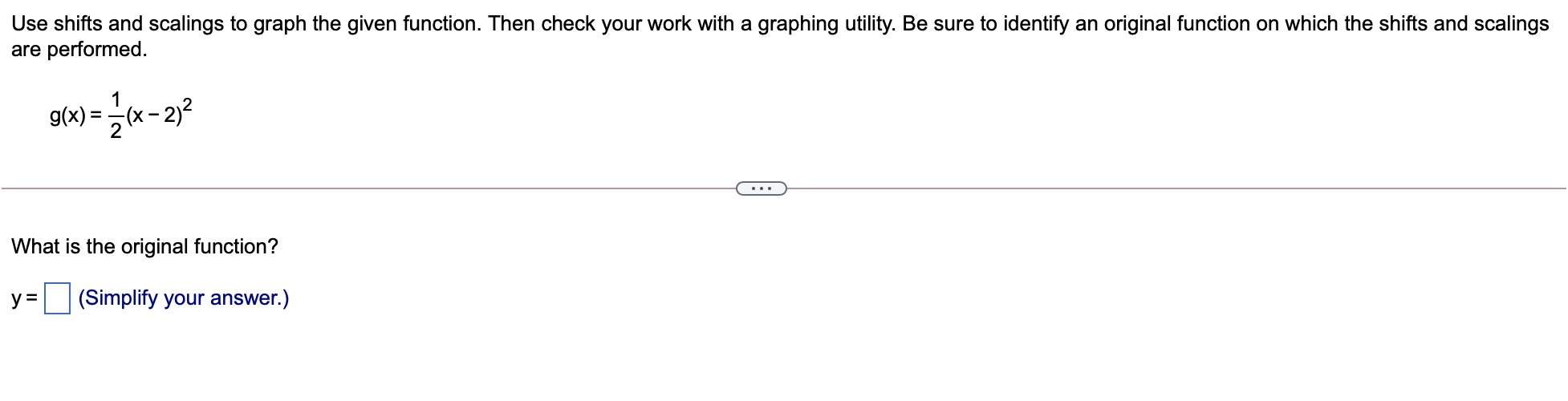 Solved Use shifts and scalings to graph the given function. | Chegg.com