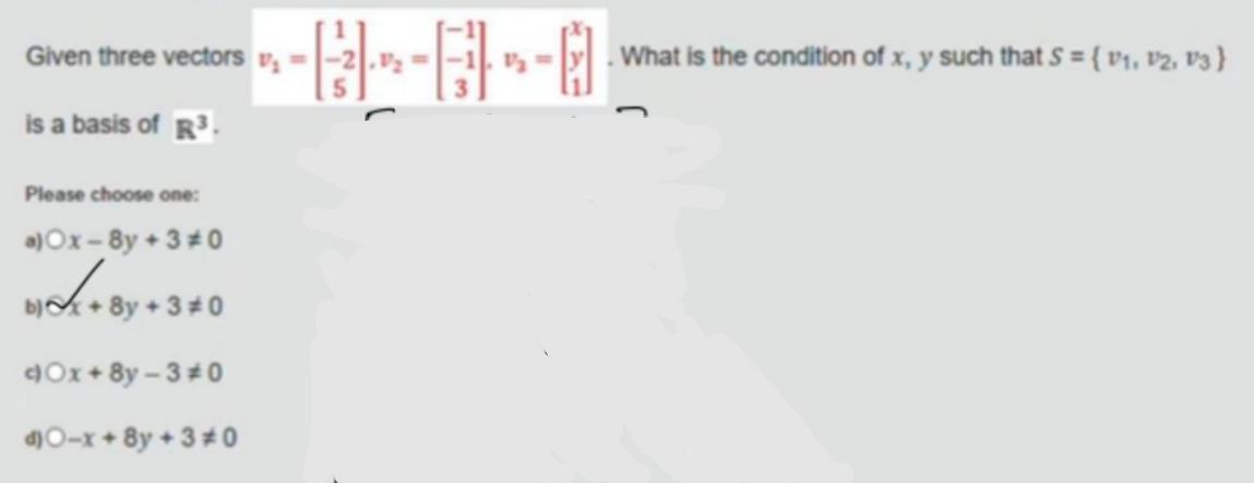 Solved Given three vectors | Chegg.com