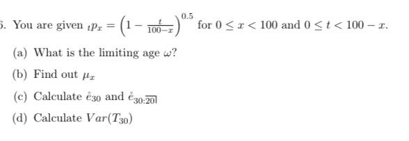 Solved This is an actuarial science course, centered around | Chegg.com