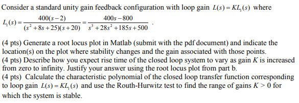 Solved Consider a standard unity gain feedback configuration | Chegg.com