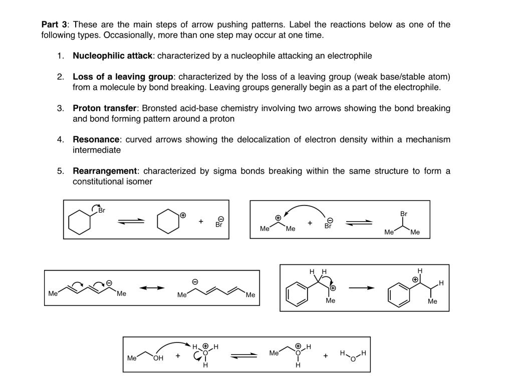 Solved Part 3: These are the main steps of arrow pushing | Chegg.com