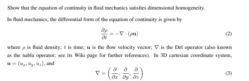 Solved Show that the equation of continuity in fluid | Chegg.com