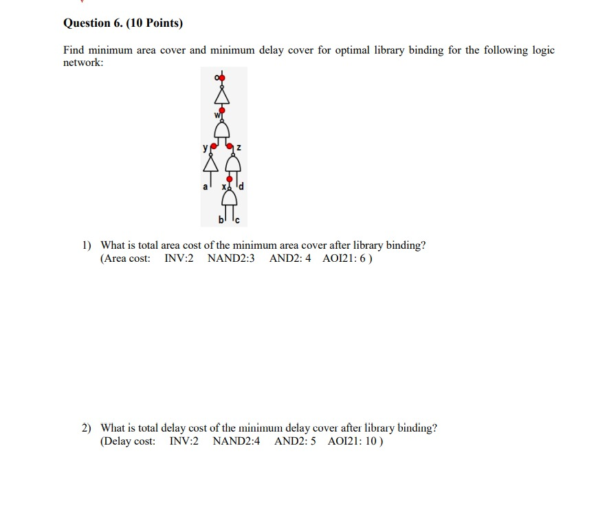 Solved Question 6. (10 Points) Find minimum area cover and | Chegg.com