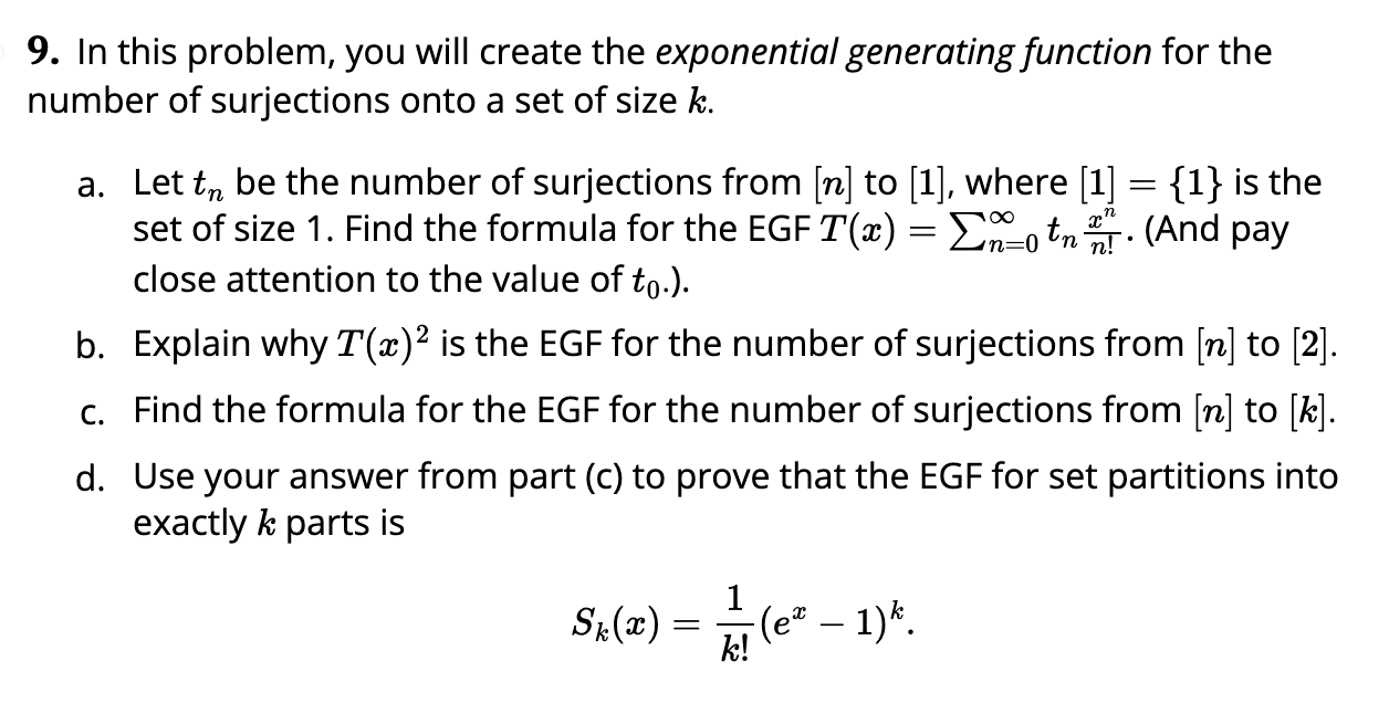 9. In this problem, you will create the exponential | Chegg.com