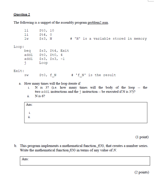 Solved Problem2asm Data N Word 1 Result 2807