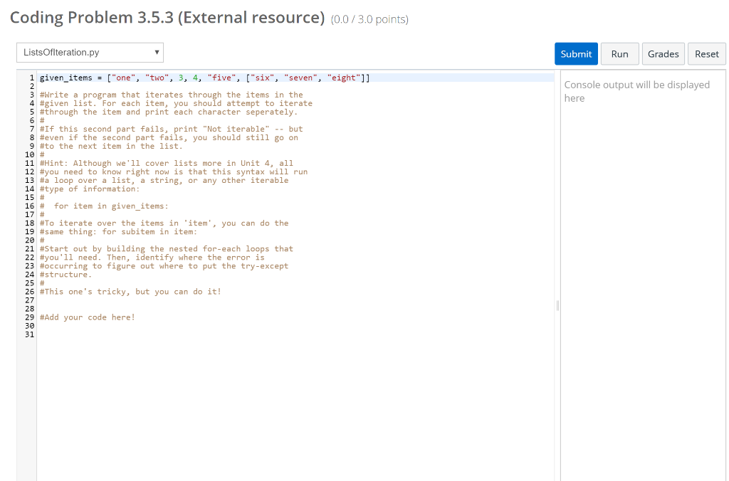 Solved Coding Problem 353 External Resource 0030 4289